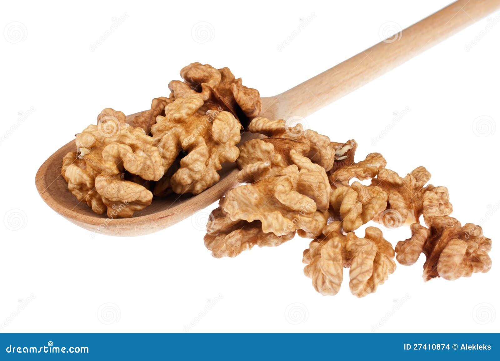 Wooden spoon with walnut stock photo. Image of meal, spoon - 27410874