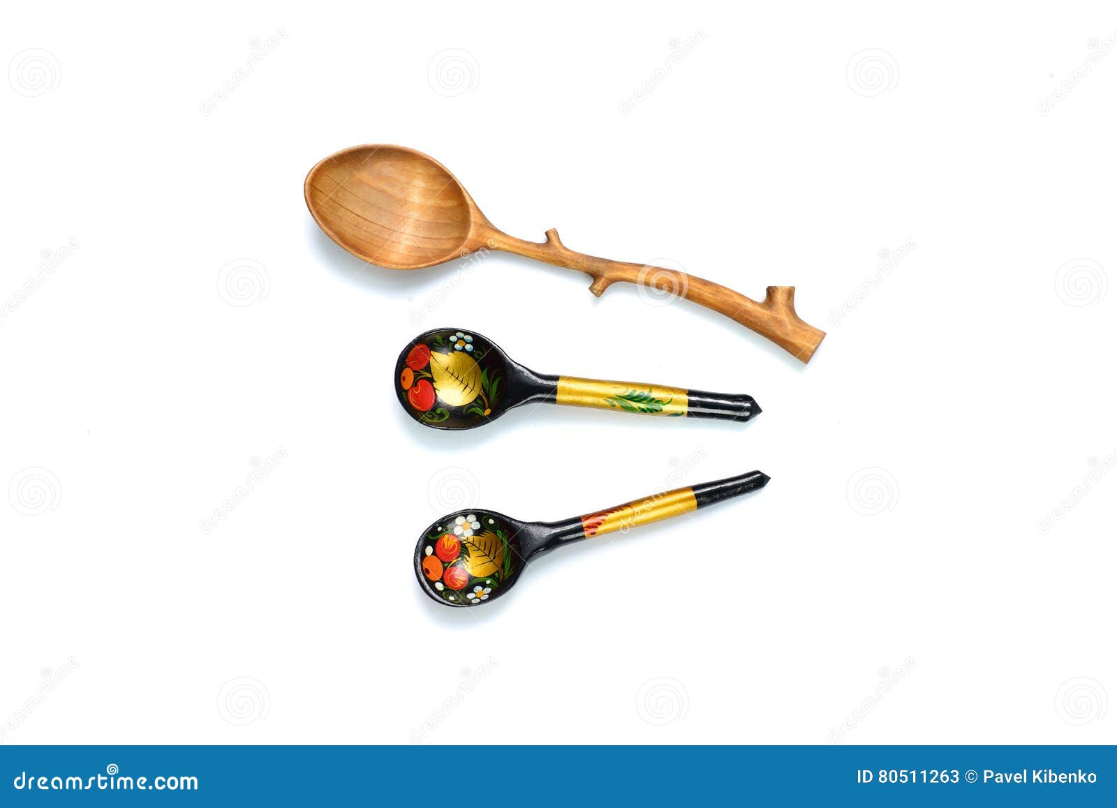 Wooden Spoons Isolated on White Stock Image - Image of spoon, food ...