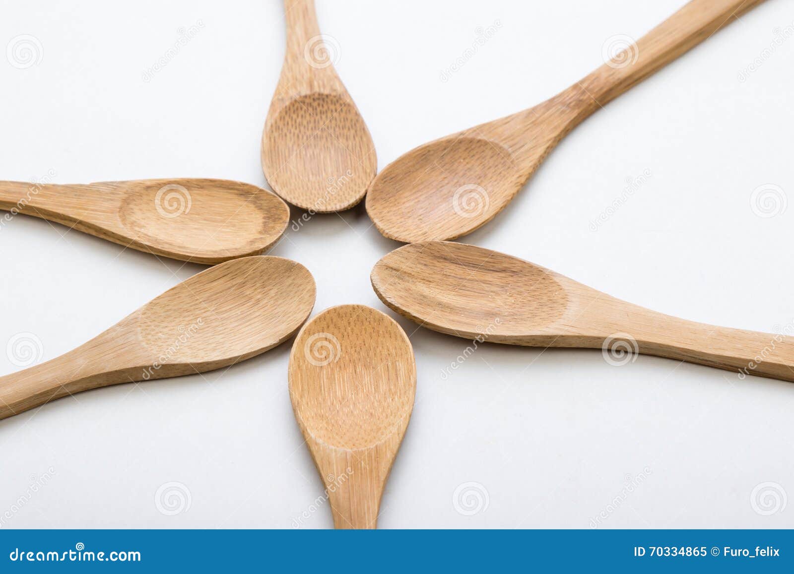 Wooden Spoons on White Table Stock Image - Image of natural, cooking ...