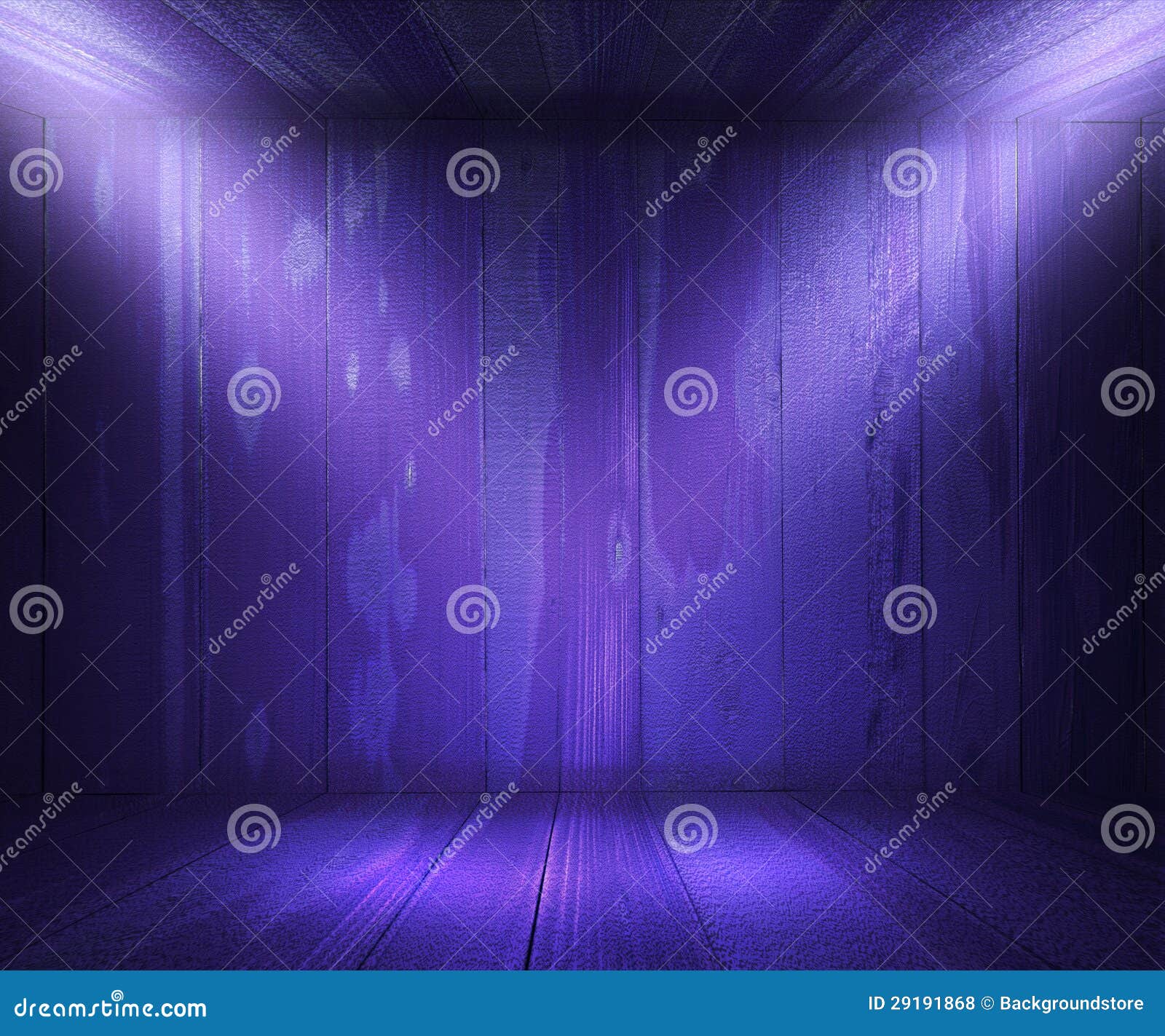 Wooden Spotlight Room Violet Background Stock Illustration ...