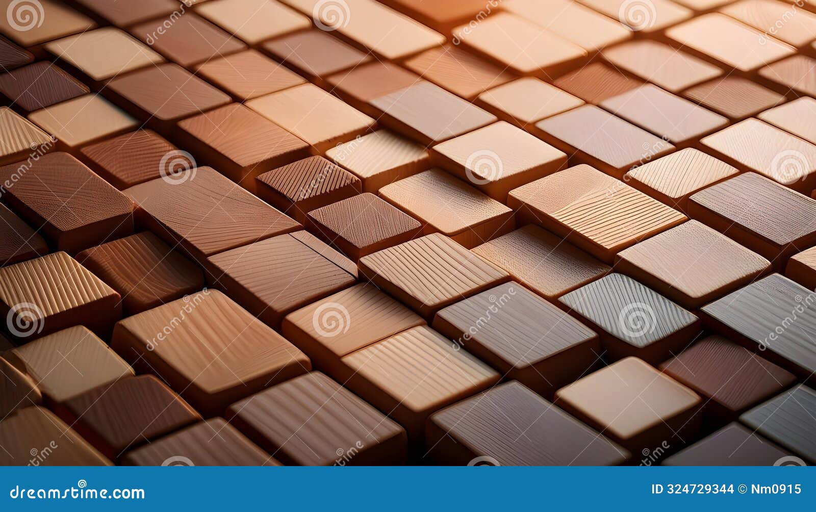 Wooden Square Blocks Background, Geometric Pattern. Rectangular ...