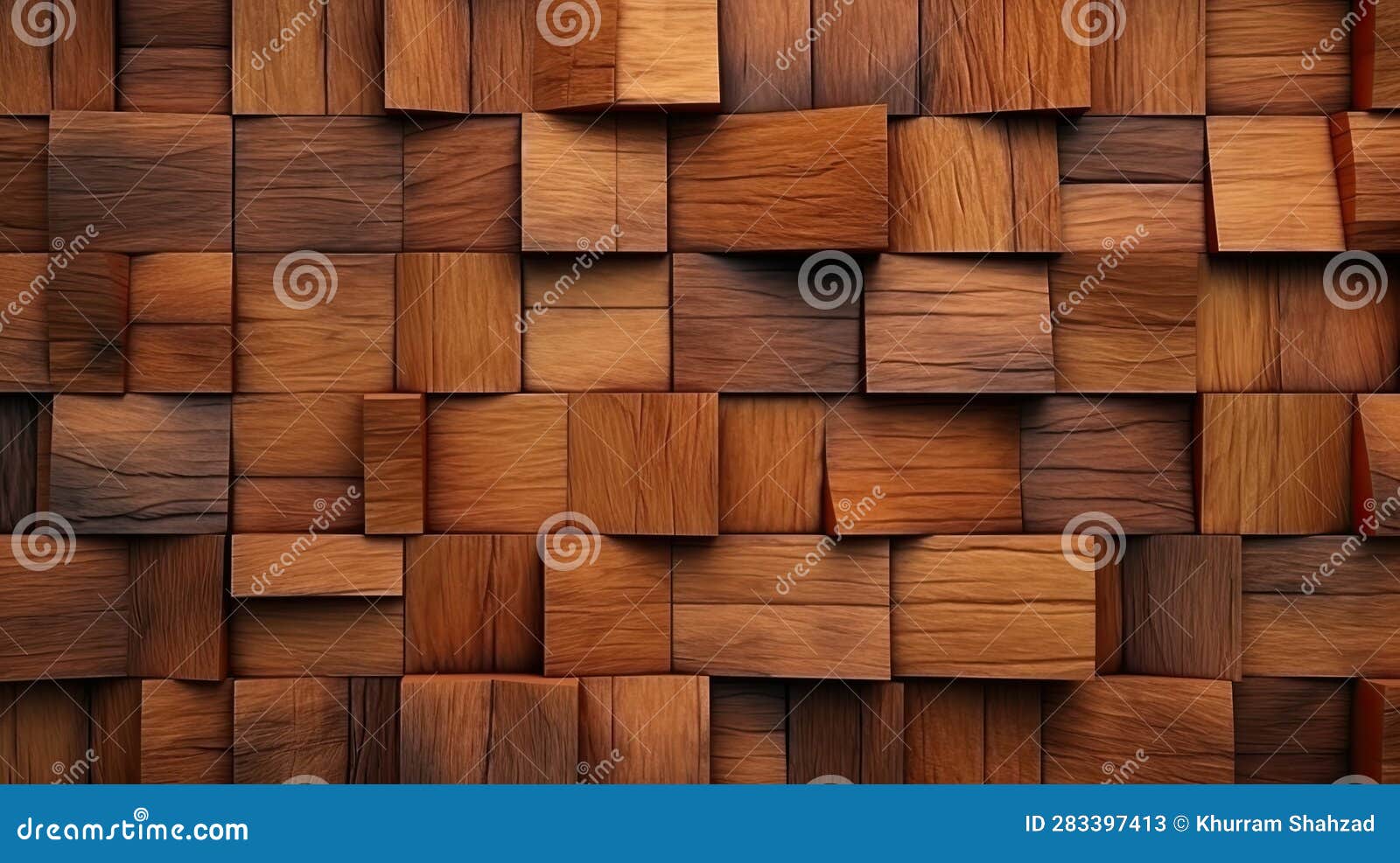 Wooden Square Blocks Wall Texture Background Stock Image - Image of ...
