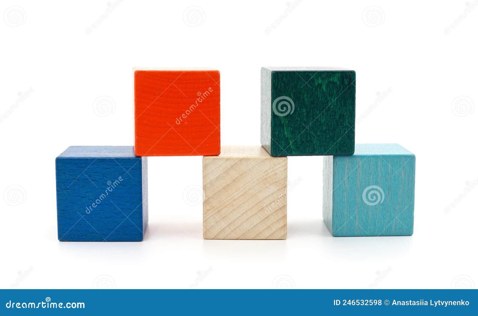 Wooden square cubes stock photo. Image of children, product - 246532598