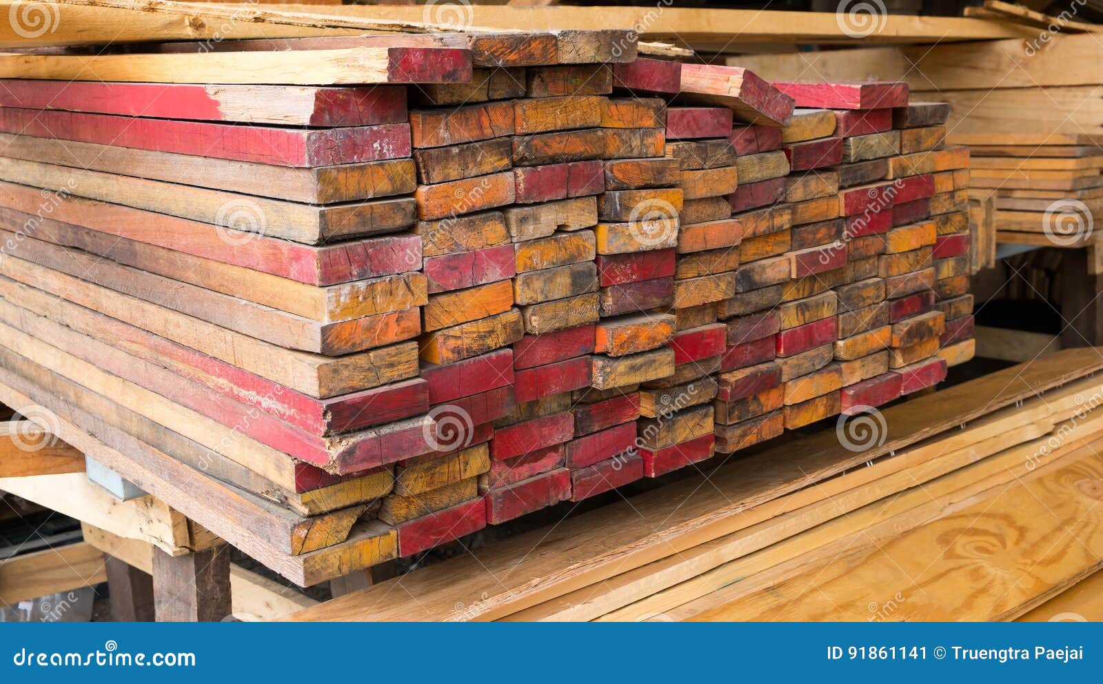 Wooden Stacked, Raw Material for Packing Stock Image - Image of rubber ...