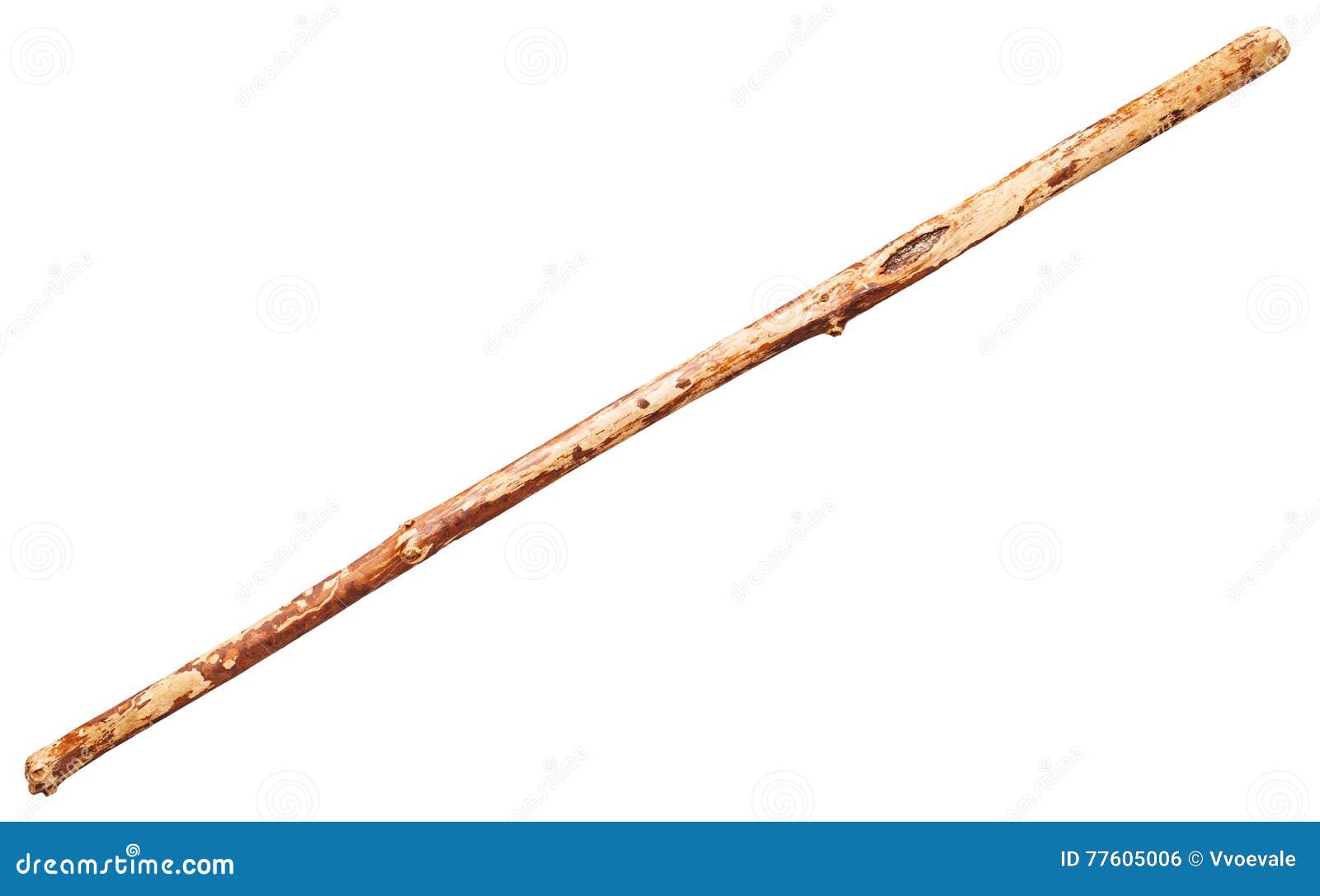 Wooden Staff from Tree Trunk Isolated Stock Photo - Image of natural ...