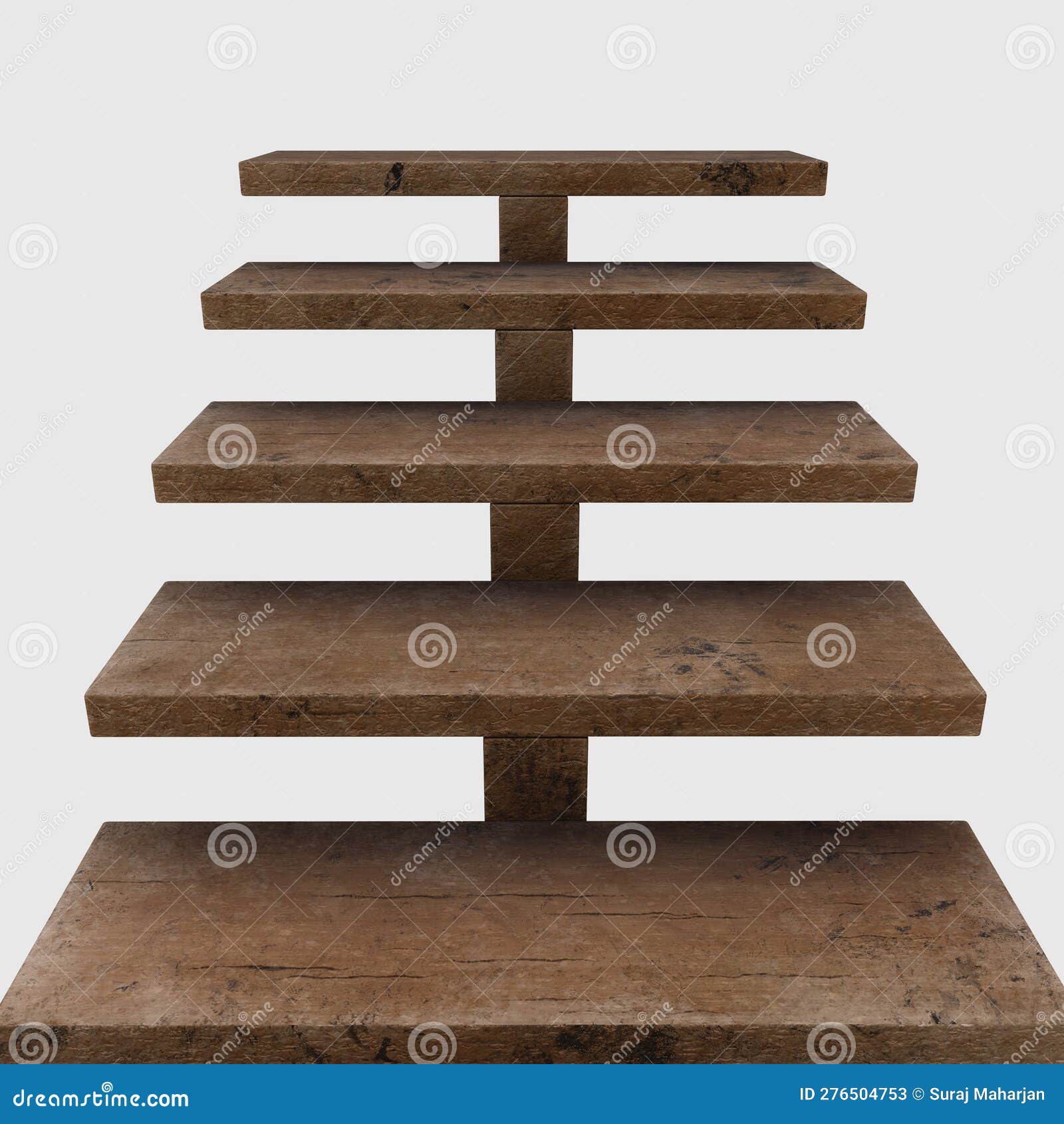 Wooden Stair Front View Stair Going Up Stock Image - Image of view ...