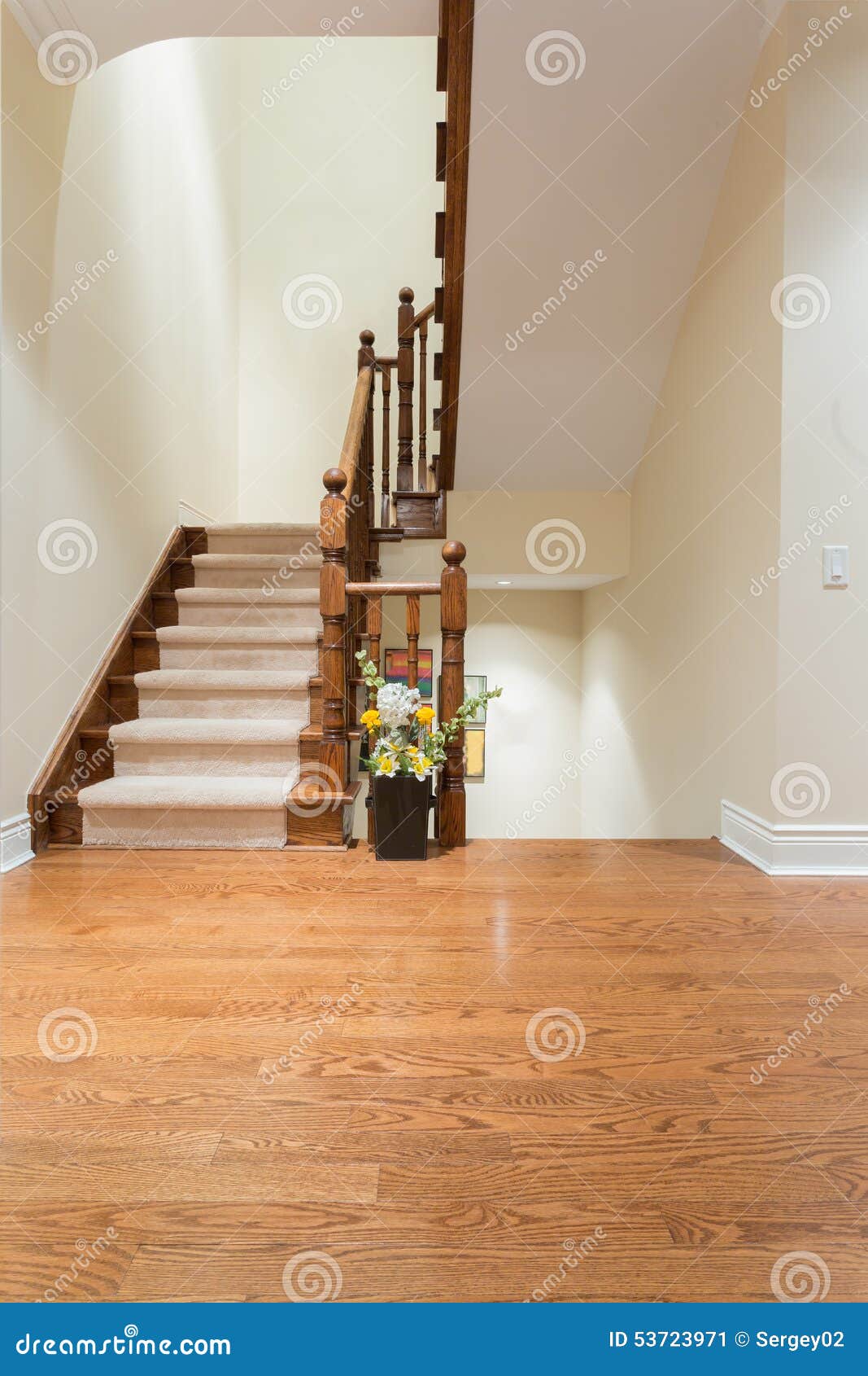 Wooden staircase interior stock image. Image of architecture - 53723971