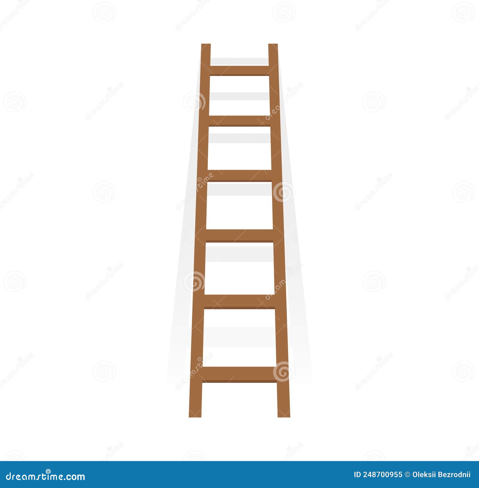 Wooden Staircase Template. Tool for Climbing and Descending Stock ...