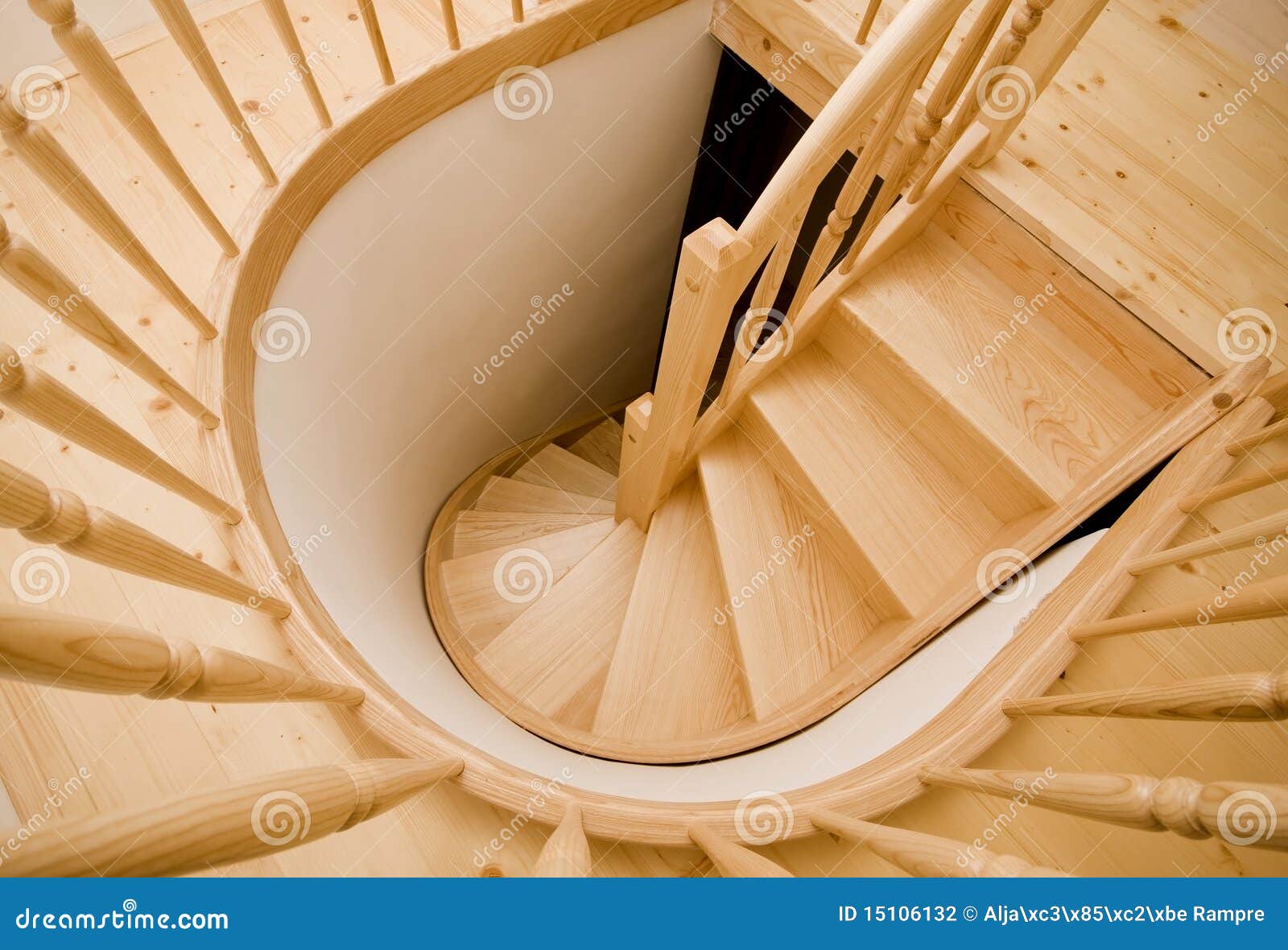 Wooden stairs stock photo. Image of rounded, architecture - 15106132