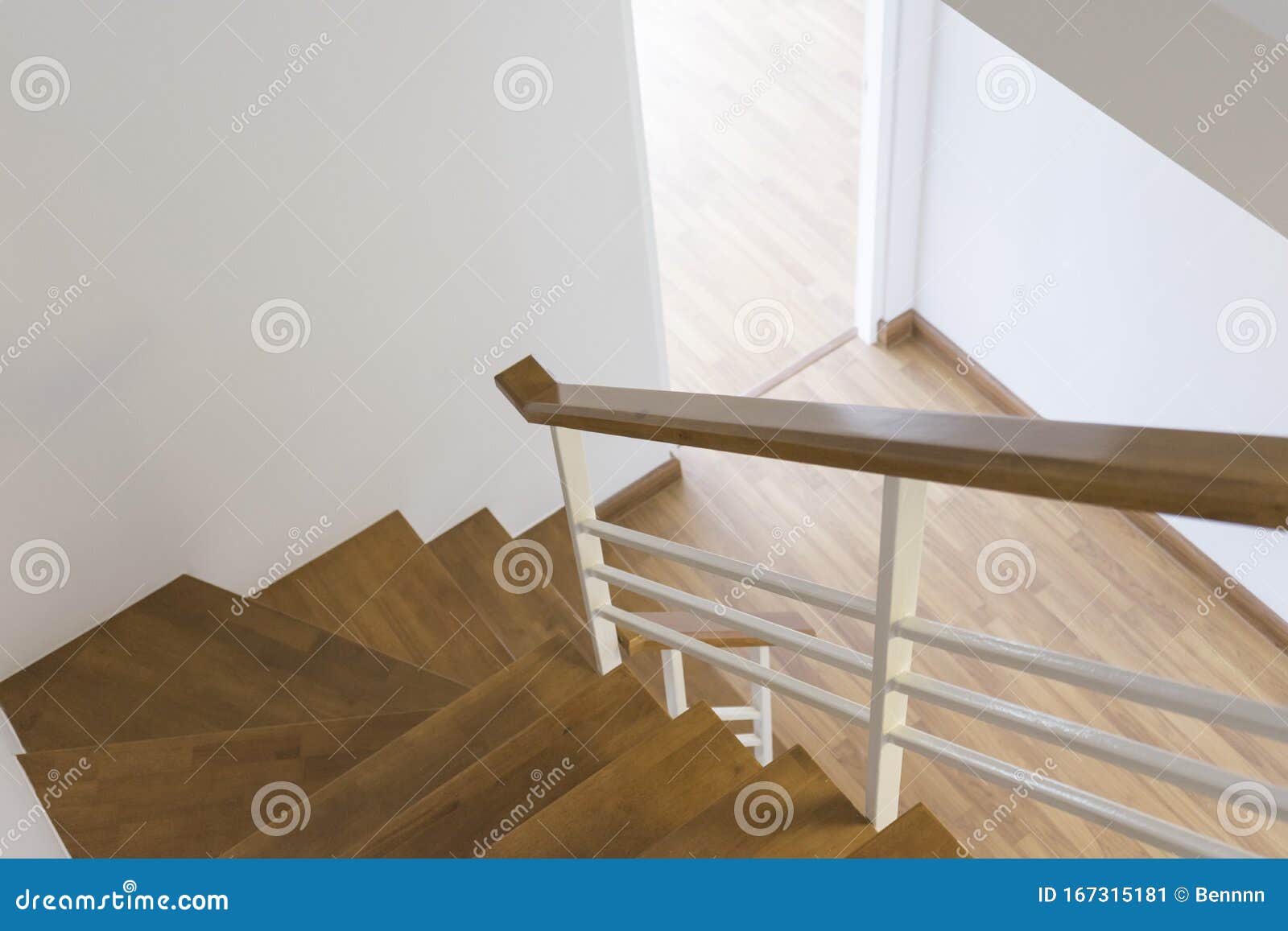 Wooden stairs in the house stock image. Image of house - 167315181