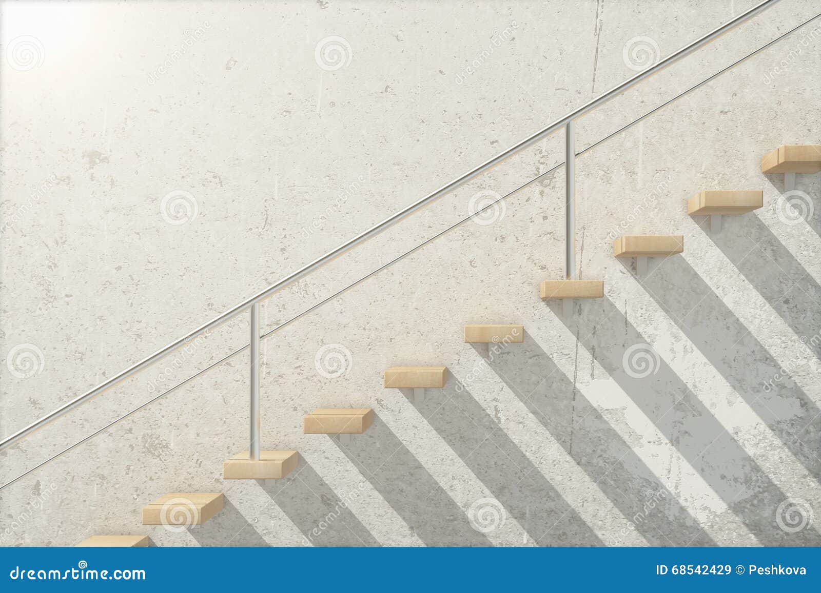 Wooden stairs side stock illustration. Illustration of beige - 68542429