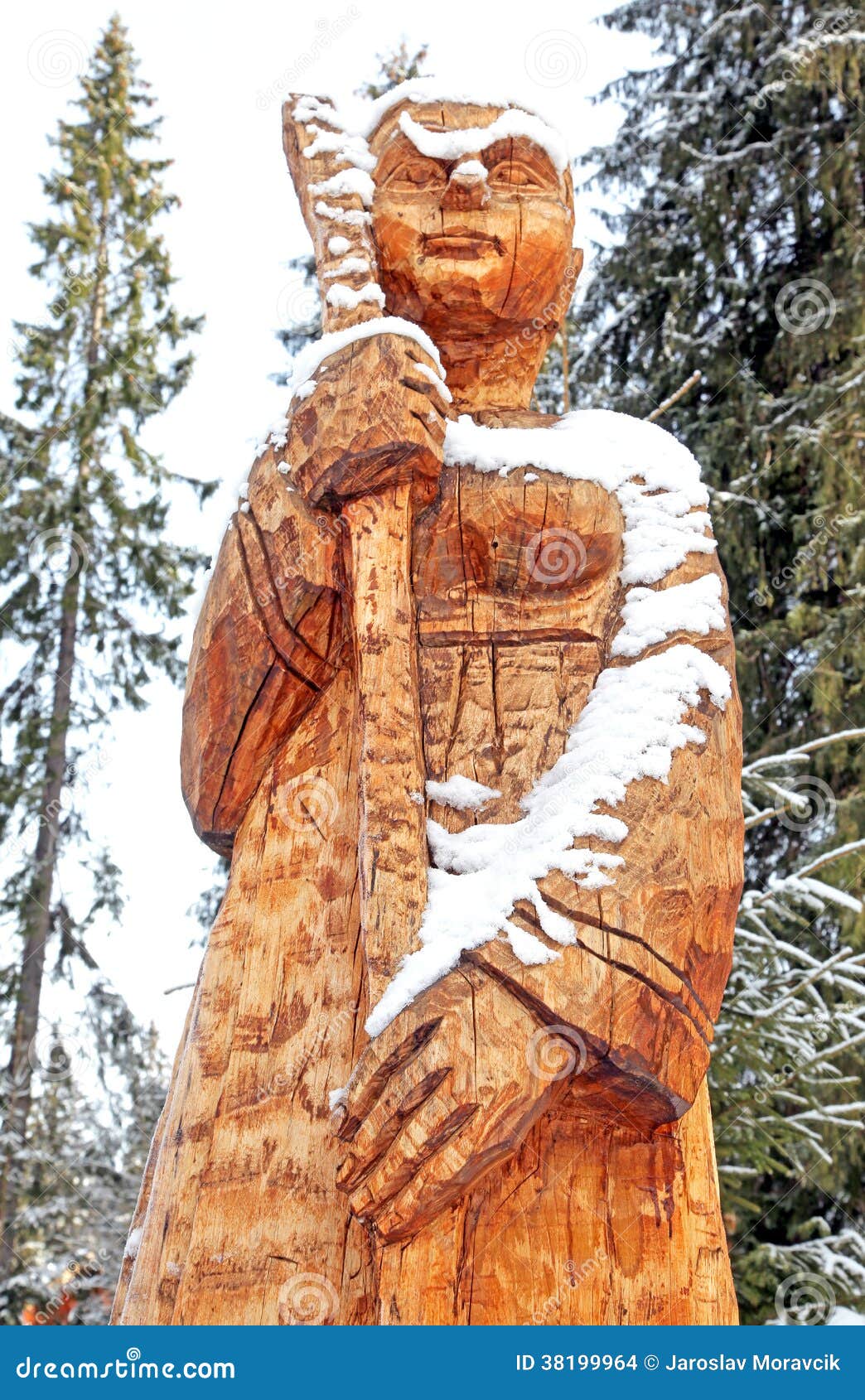 Wooden statue, Slovakia editorial stock image. Image of sights - 38199964