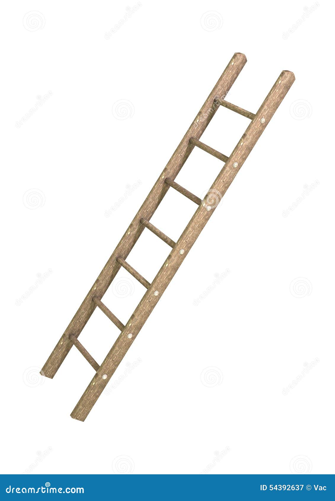 Wooden Step Ladder. Vector Set Of Various Ladders. Classic Staircase ...