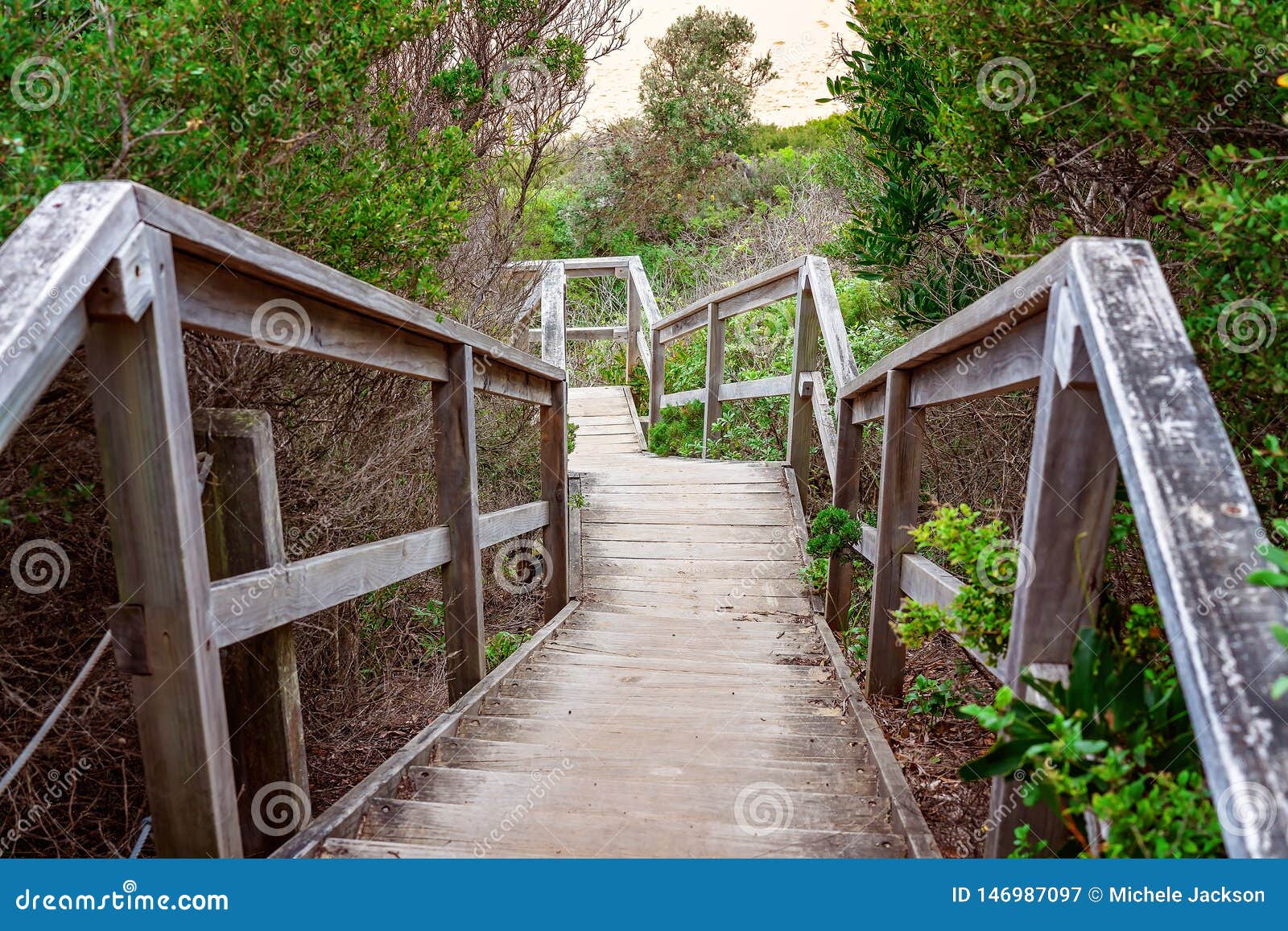 Wooden Steps Down To a Sandy Beach Stock Image - Image of exercise ...