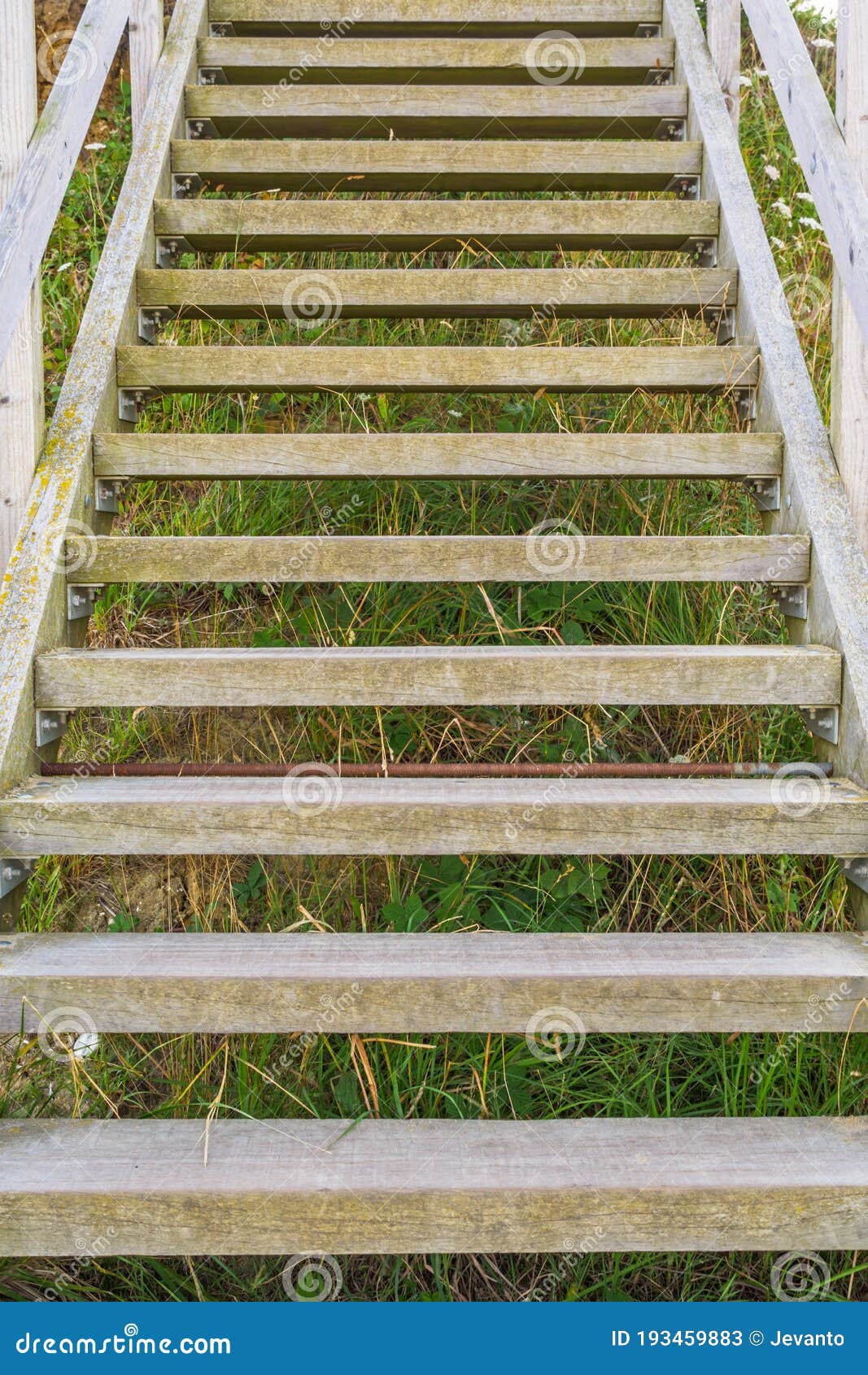 Wooden Steps Heading Down Over the Beach and Sand Dunes at Lowestoft ...