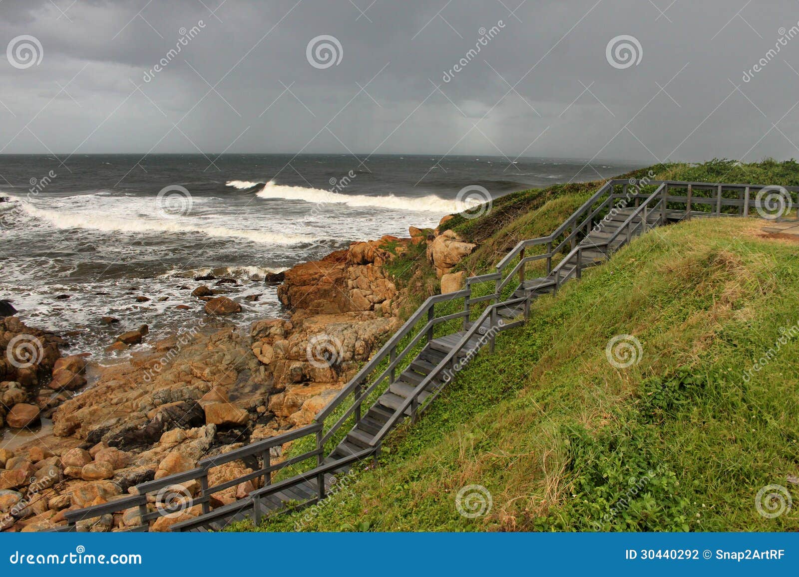 Wooden Steps in Storm stock photo. Image of sharp, dangerous - 30440292