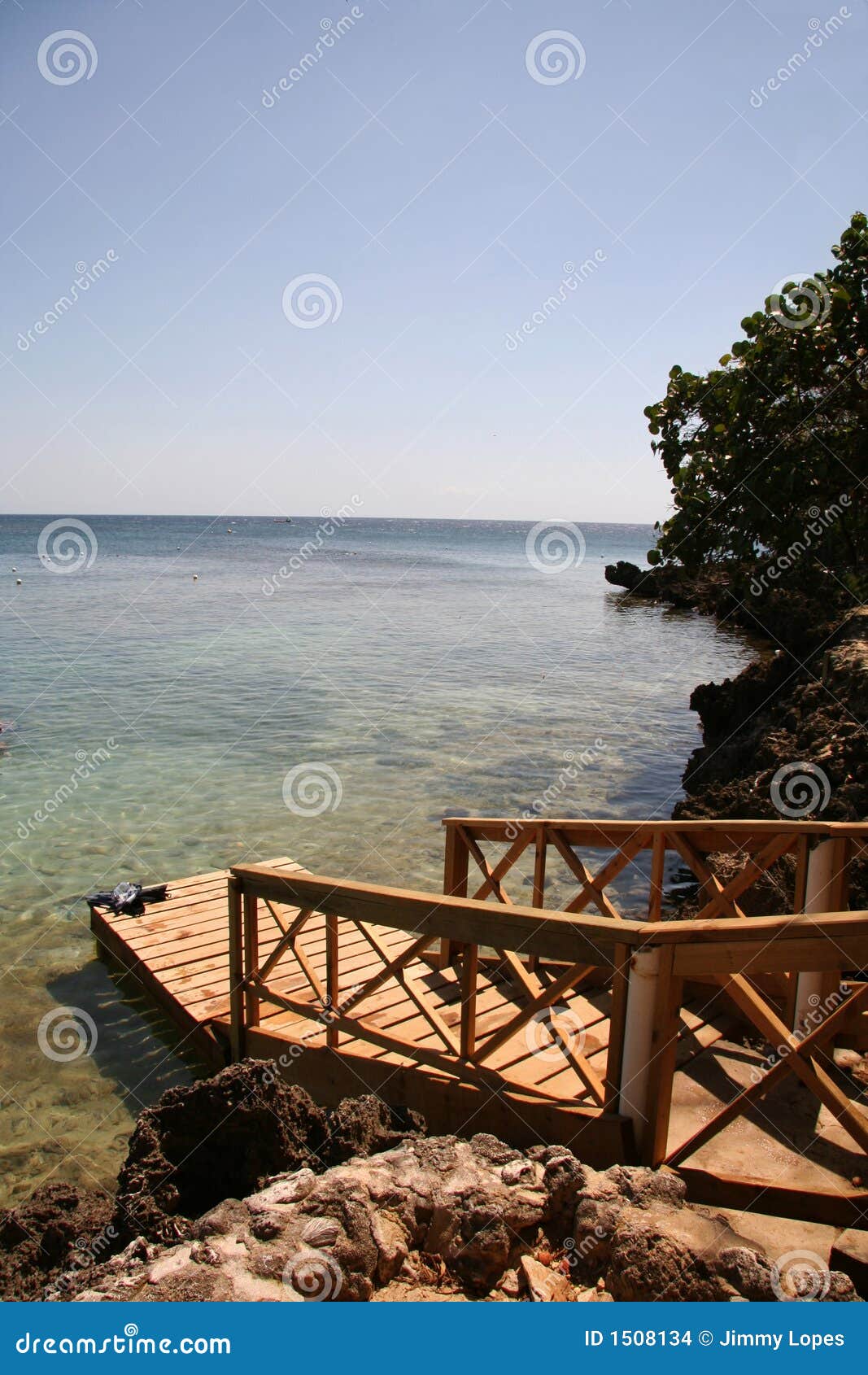 Wooden Steps to Water stock photo. Image of honduras, walking - 1508134