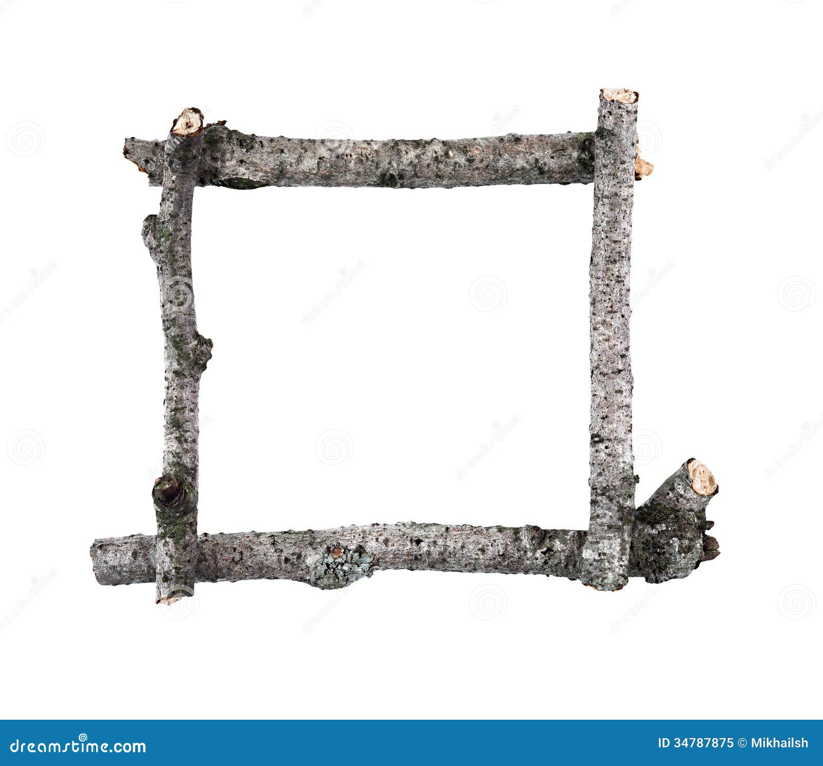 Wooden Sticks Frame Template Stock Image - Image: 34787875