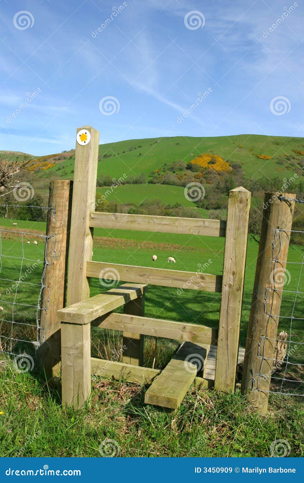 Wooden Stile stock image. Image of step, footpath, fencing - 3450909