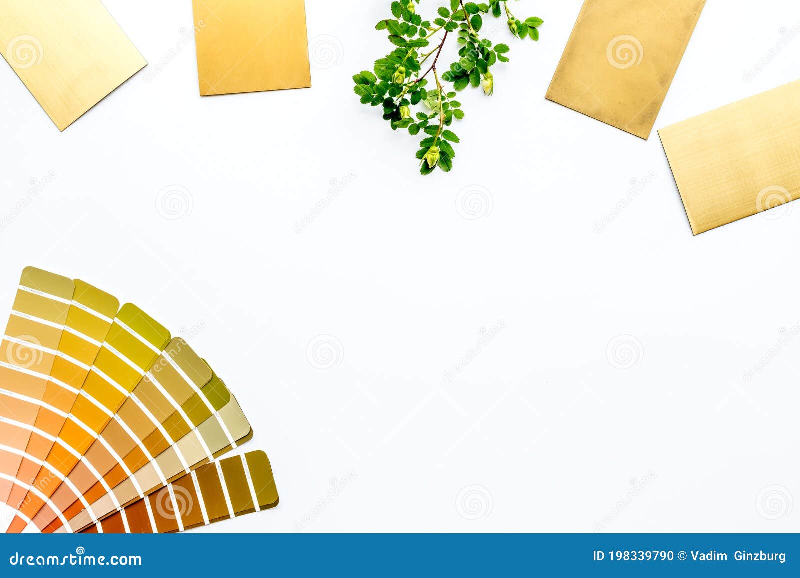 Wooden Stoneware and Kitchen Countertops Samples on the Table, Flat Lay ...