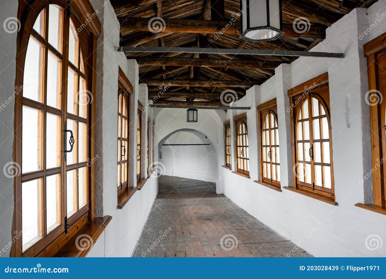 Wooden Structural Elements of a Medieval Building Editorial Stock Image ...
