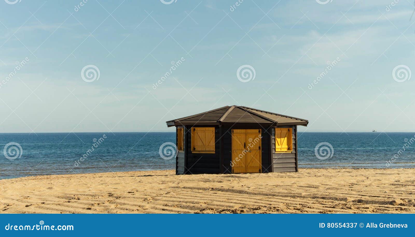 Wooden Structure on the Beach Stock Image - Image of lifeguard ...