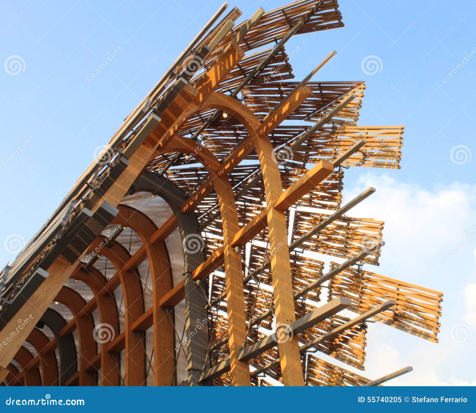 Wooden structure stock image. Image of girders, beams - 55740205