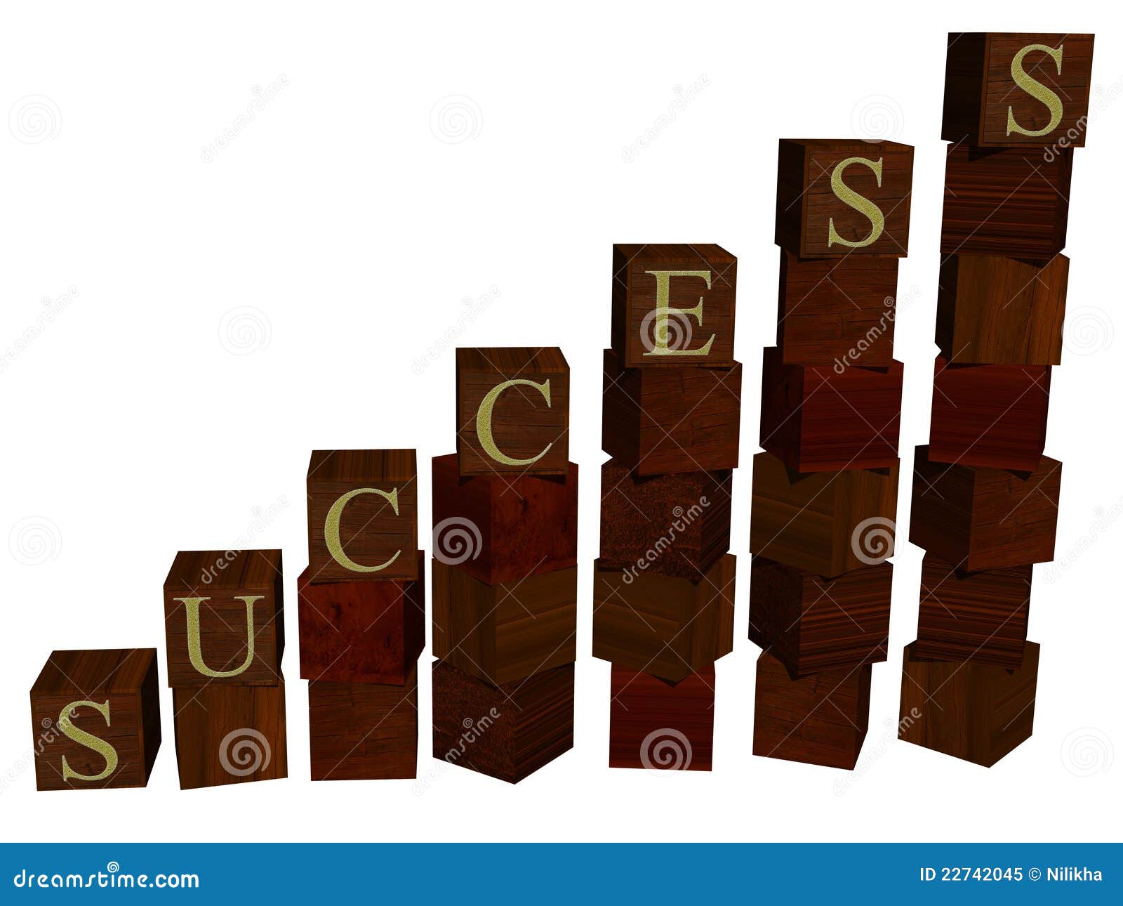 Wooden success stock illustration. Illustration of succeed - 22742045