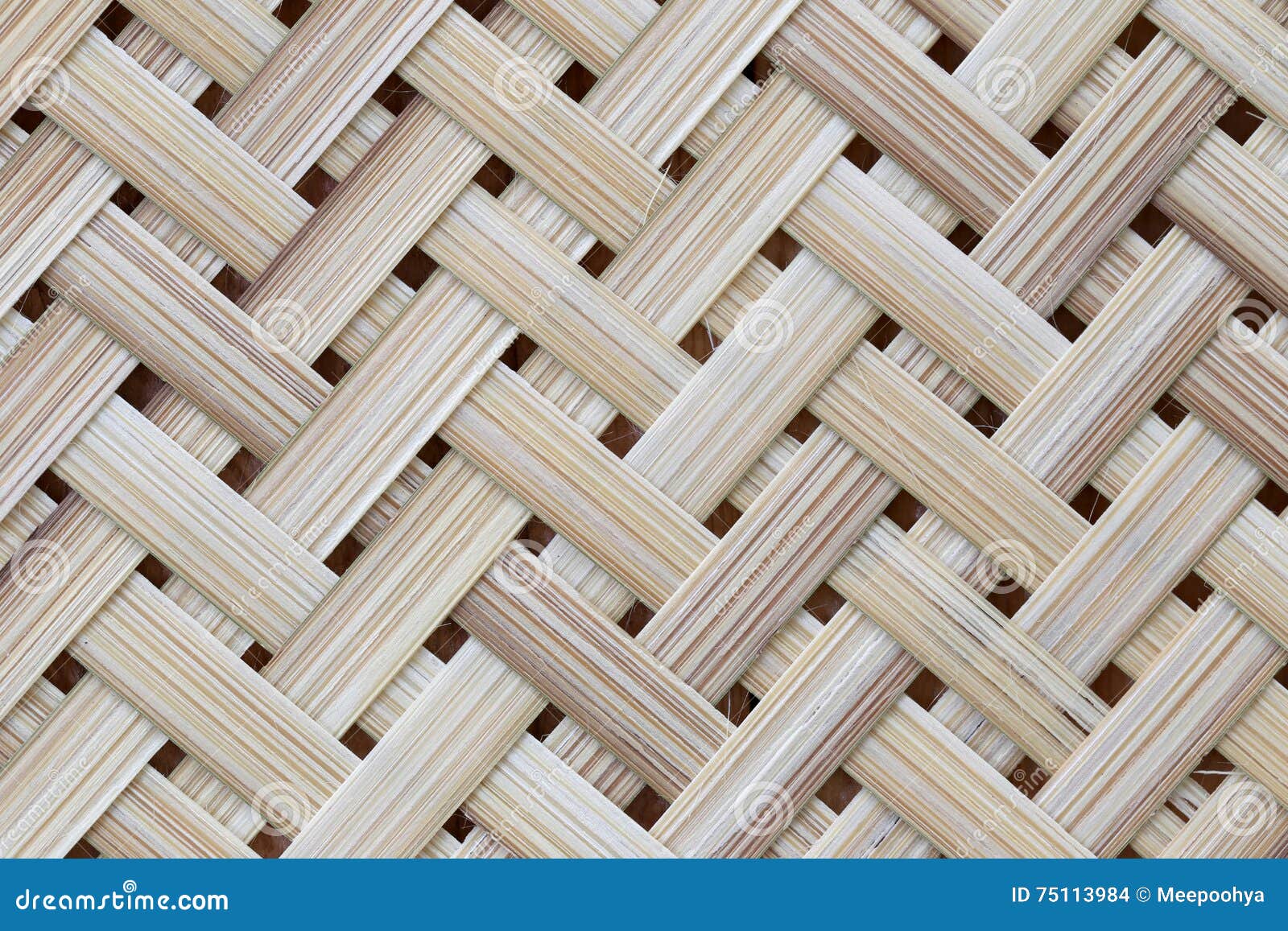 Wooden Surface of Pattern Wicker Bamboo in Handmade. Stock Photo ...
