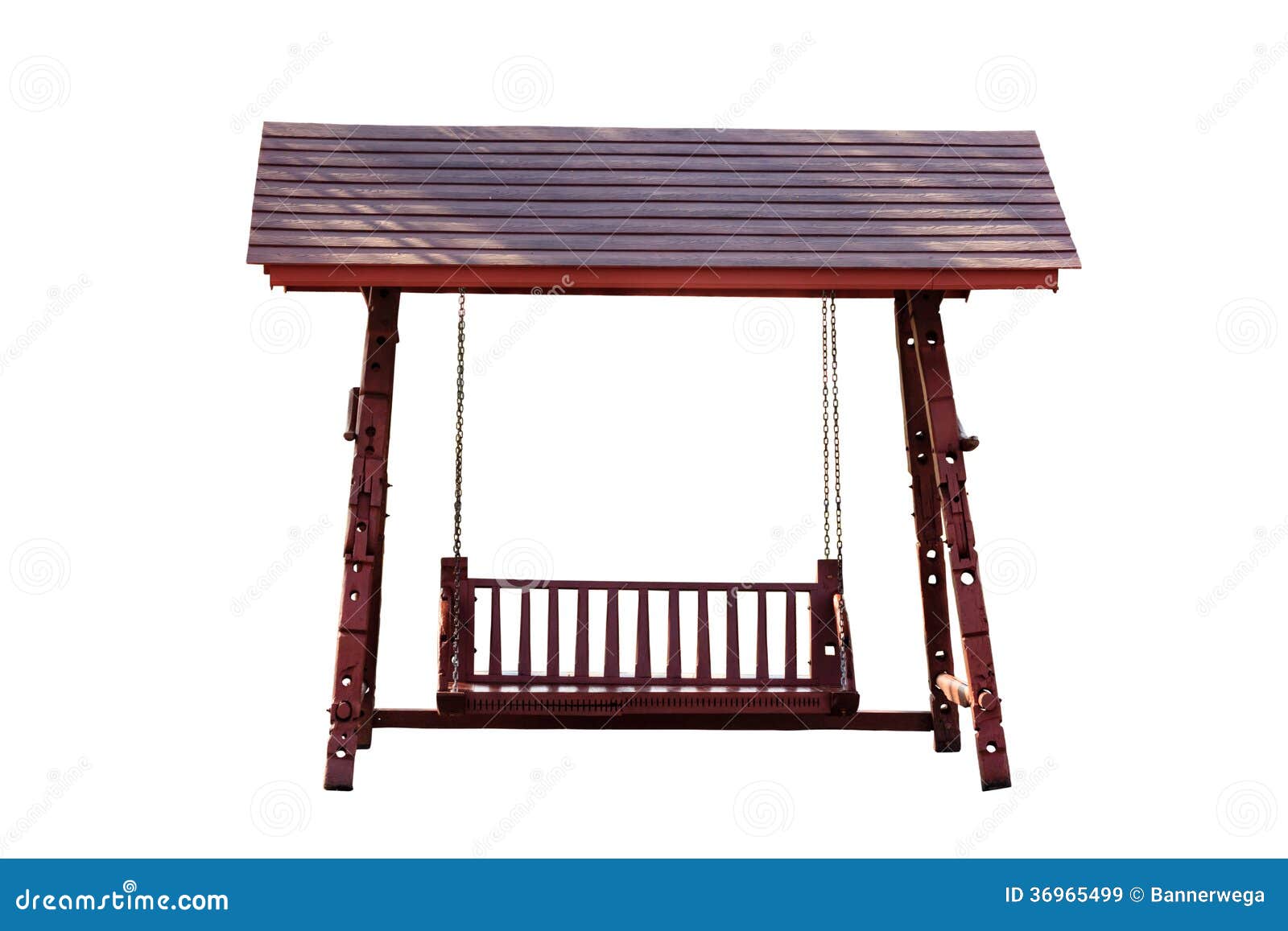 Wooden Swing Isolated stock image. Image of entertainment - 36965499