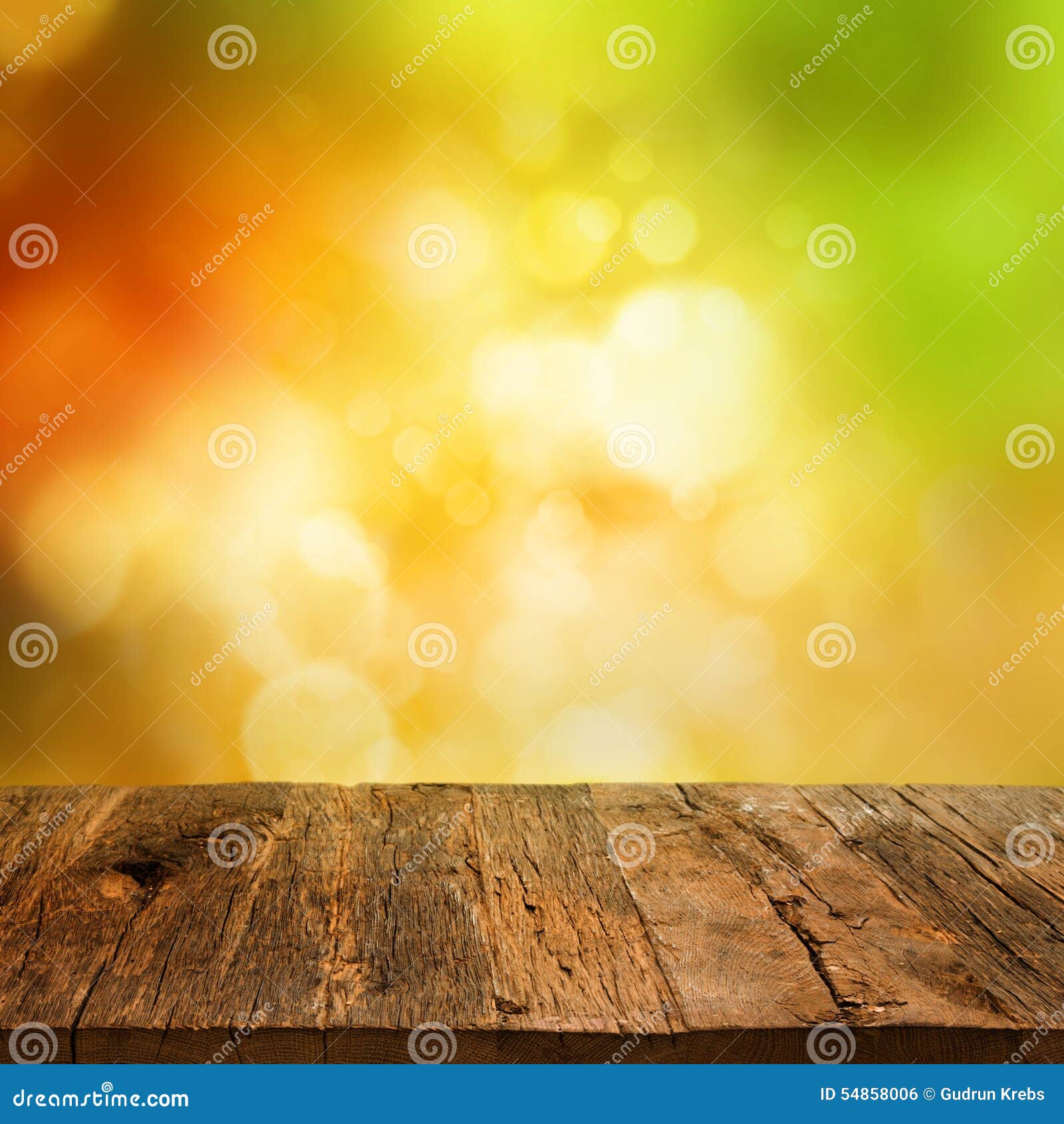 Wooden Table with Autumn Background Stock Photo - Image of abstrackt ...