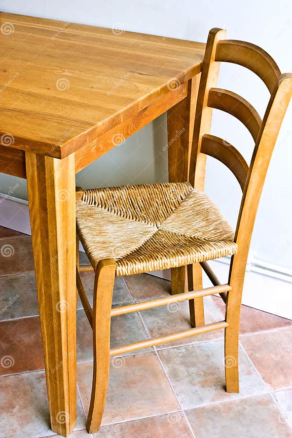 Wooden Table and Chair stock image. Image of wooden, fiber - 24093785