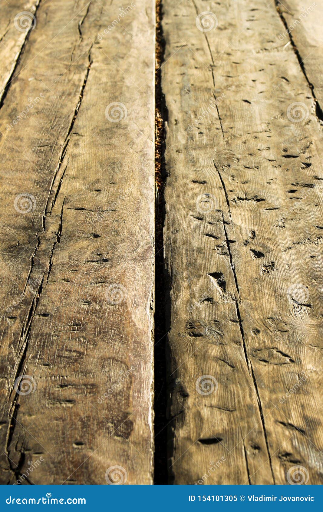 Old Brown Wooden Table with Aged Marks Stock Image - Image of back ...