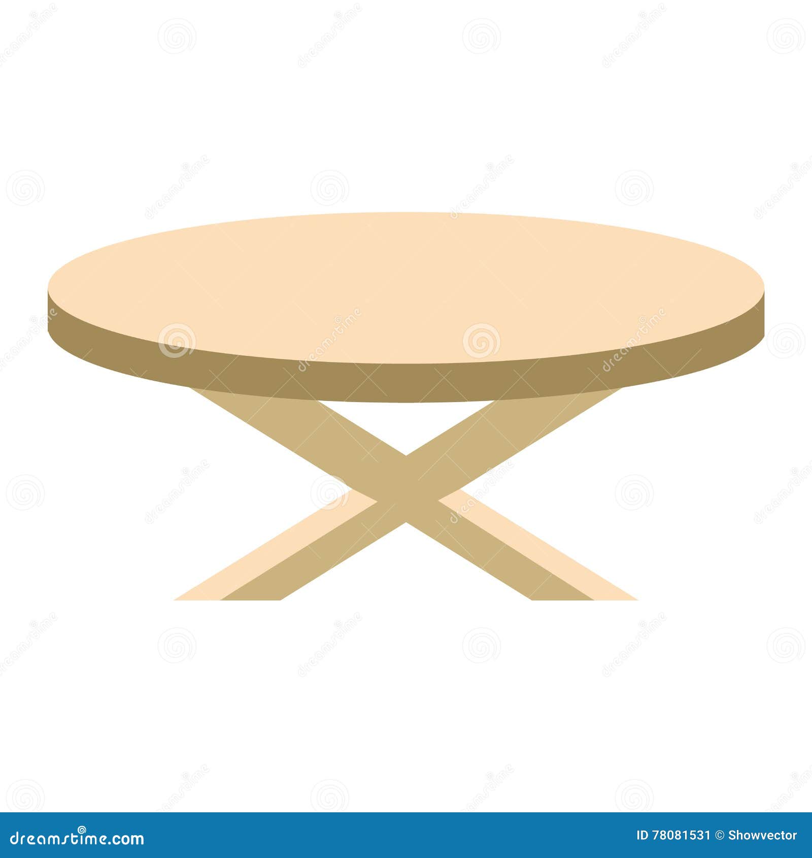 Wooden Table Flat Vector Isolated. Stock Vector - Illustration of panel ...