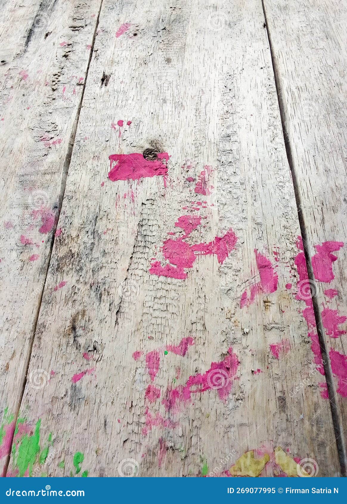 Wooden table full of paint stock image. Image of floor - 269077995