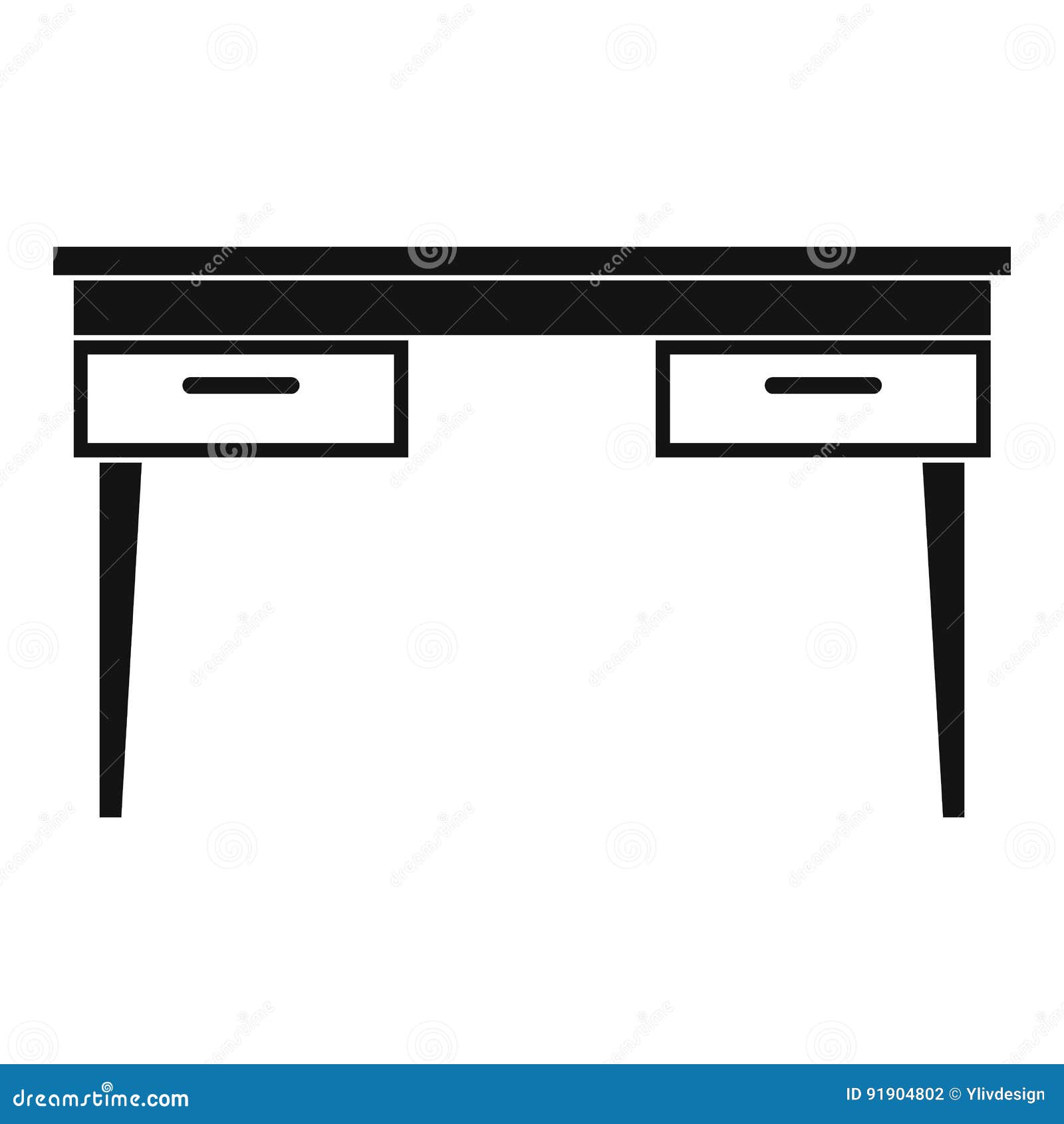 Wooden table icon simple stock vector. Illustration of isolated - 91904802