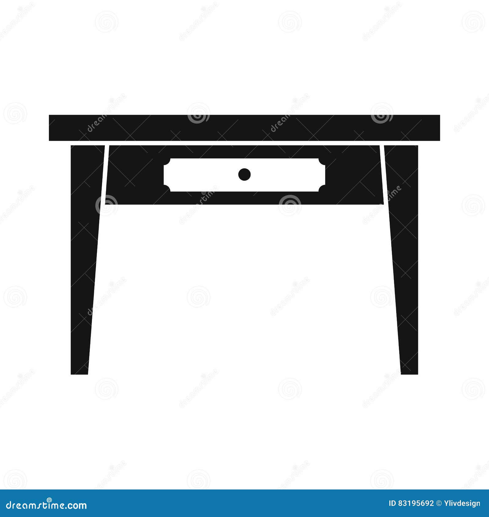 Wooden Table Icon, Simple Style Stock Vector - Illustration of clear ...