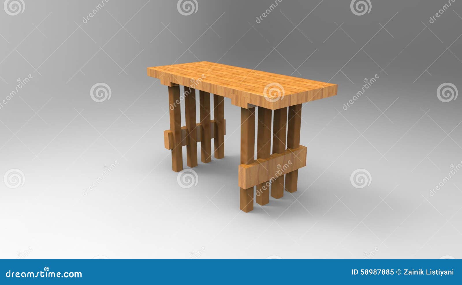 Wooden Table stock illustration. Illustration of domestic - 58987885