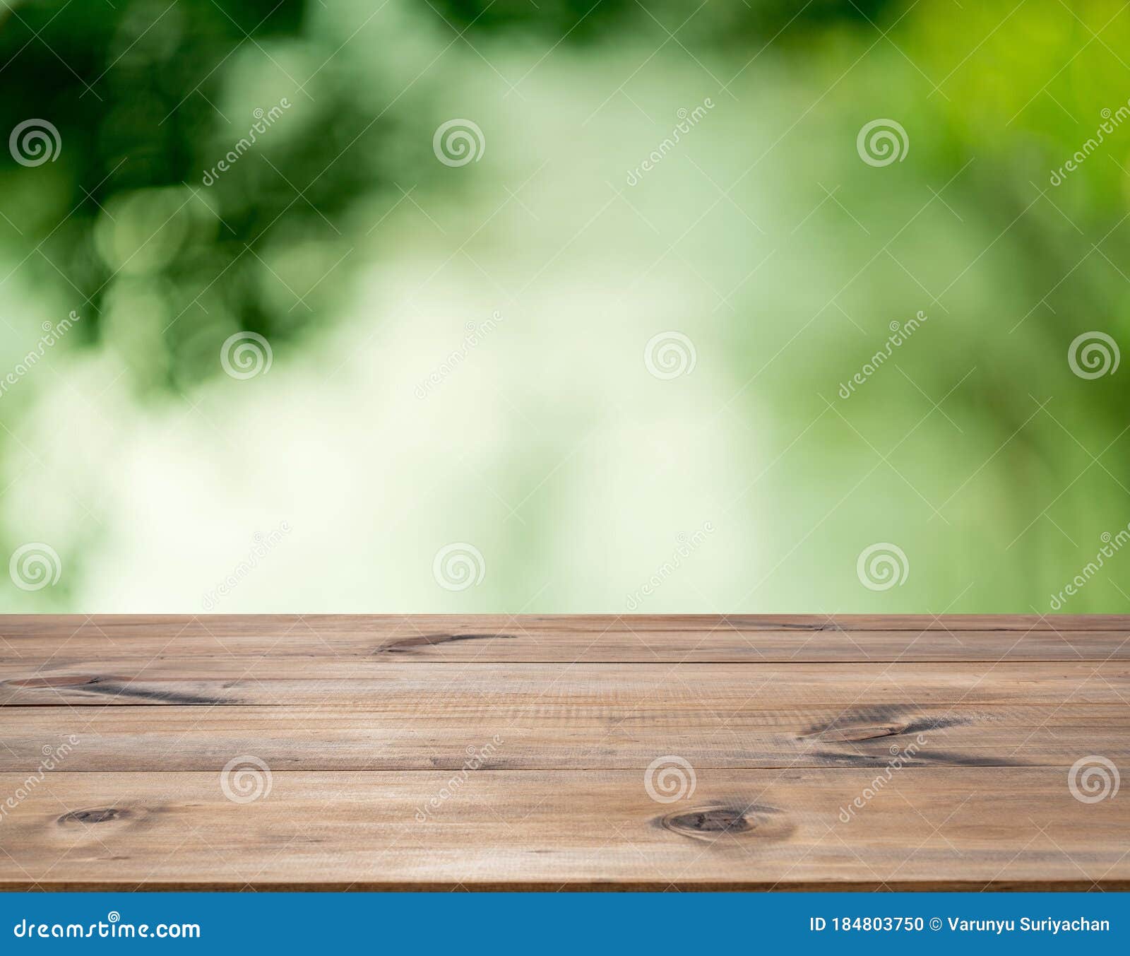 Wooden Table for Interior Decoration Design or Advertising Display on ...