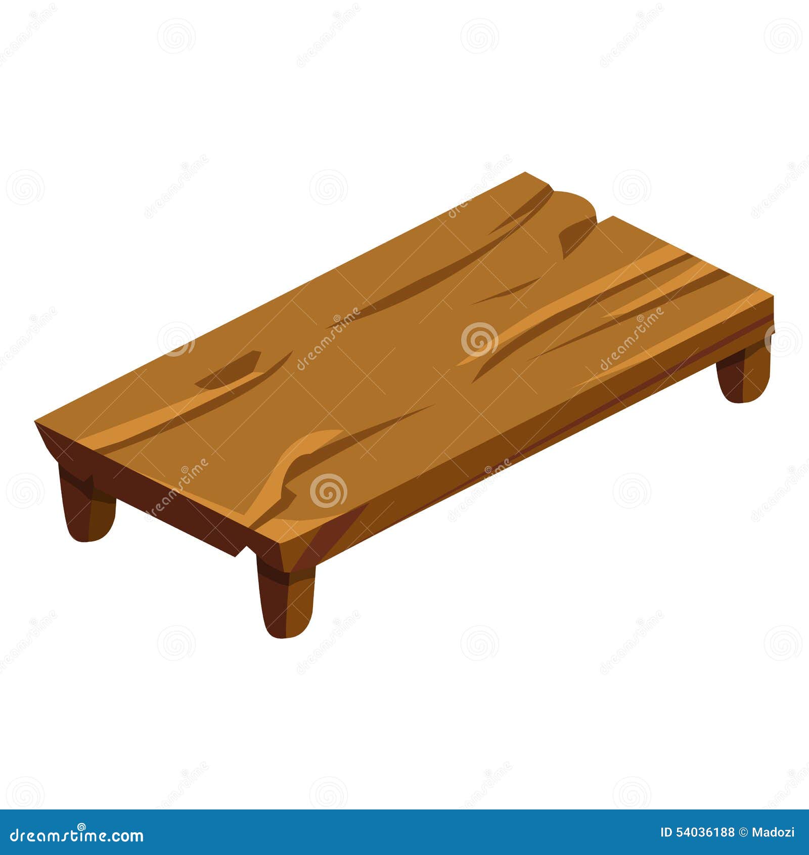 Wooden Table Isolated Illustration Stock Vector - Illustration of ...