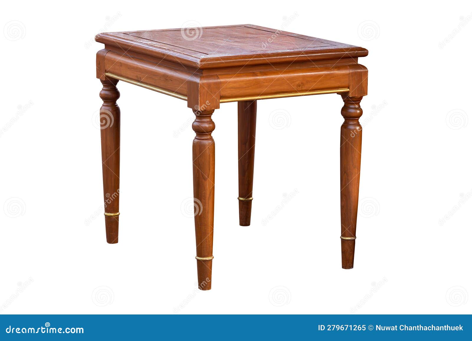 Wooden table isolated stock image. Image of interior - 279671265