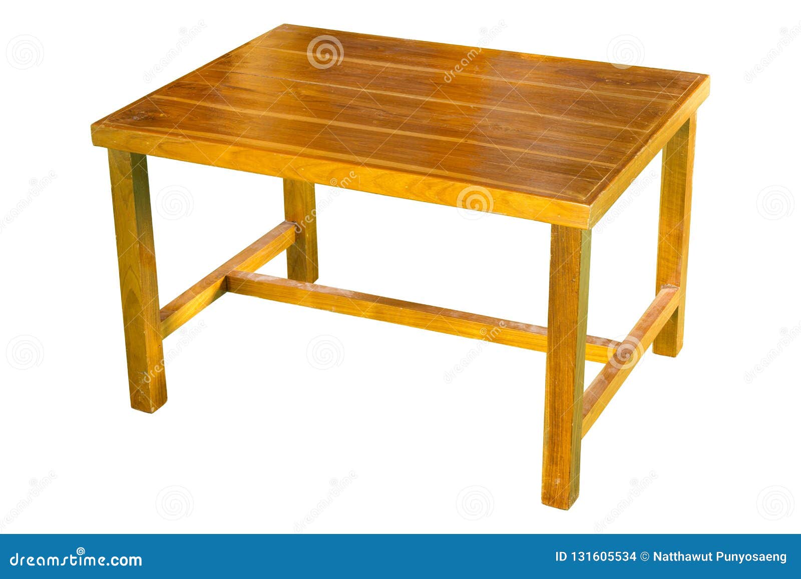 Wooden Table Isolated on White Stock Photo - Image of space, modern ...