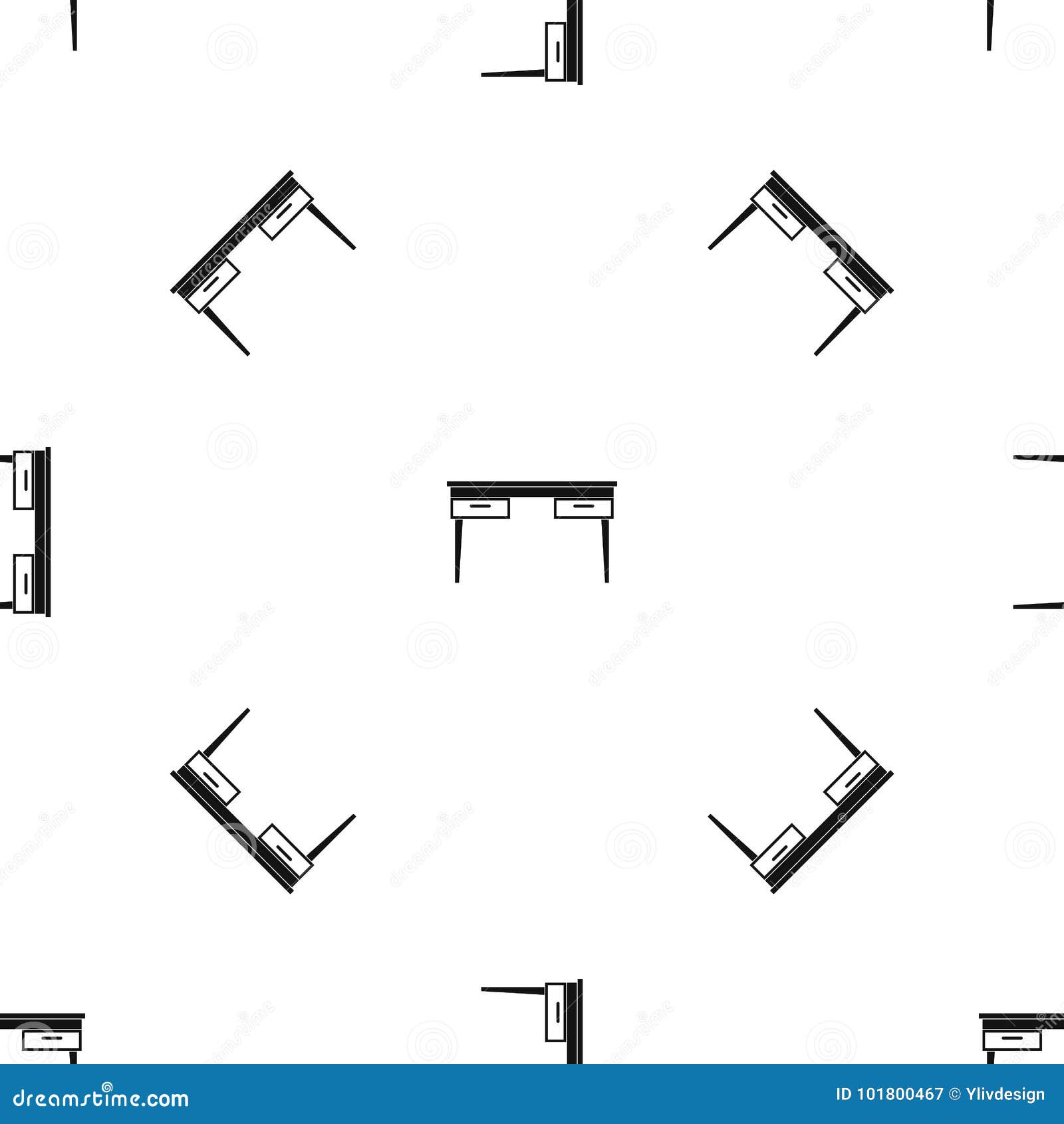 Wooden Table Pattern Seamless Black Stock Vector - Illustration of icon ...
