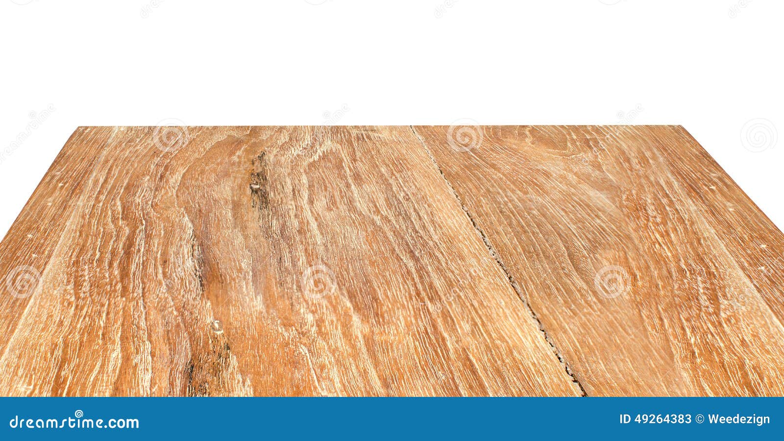 Wooden Table Perspective Isolated on White Background Stock Image ...