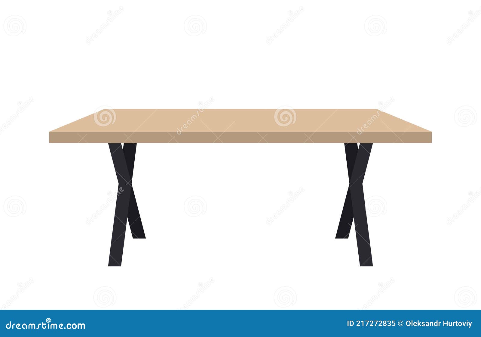 Wooden Table. Rectangular Shaped Table. Template Design for ...