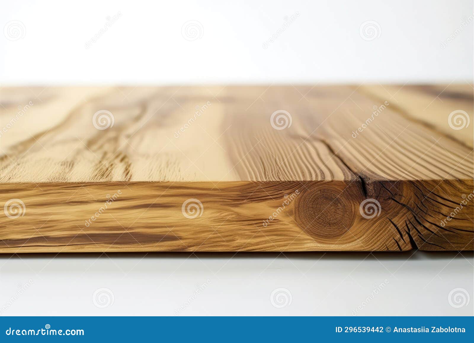 Wooden Table Surface on White Background. Generative AI Stock ...