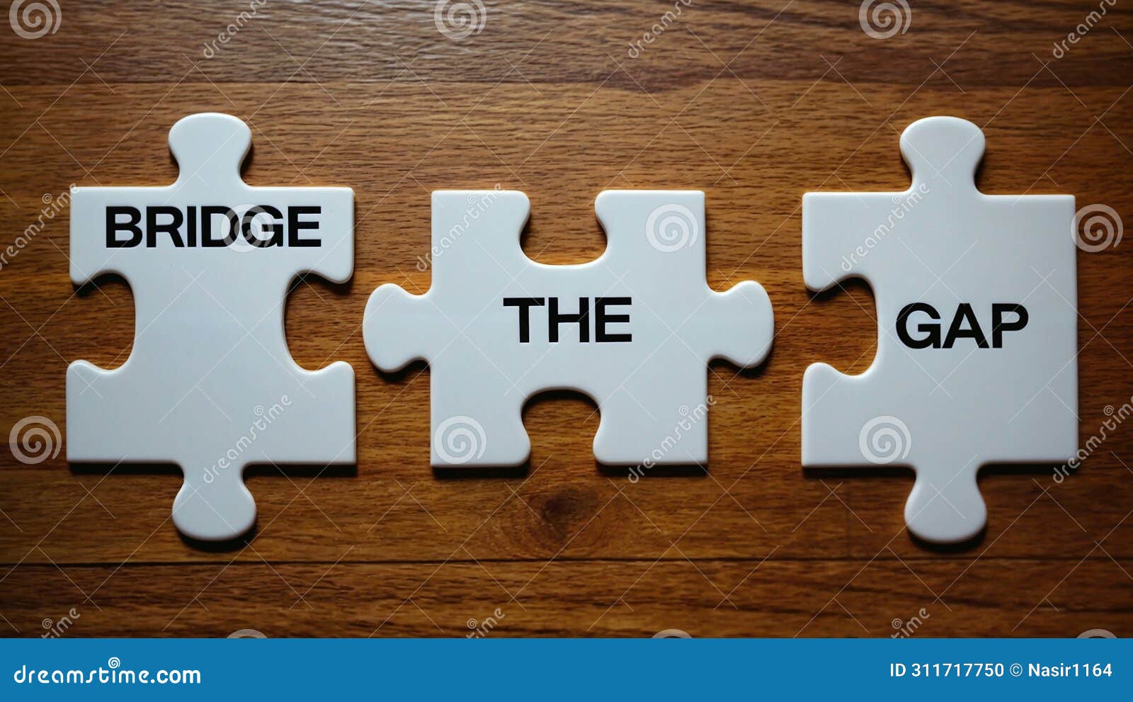 Puzzle with Word Text Bridge the Gap. Concept of Fill the Need and Gap ...