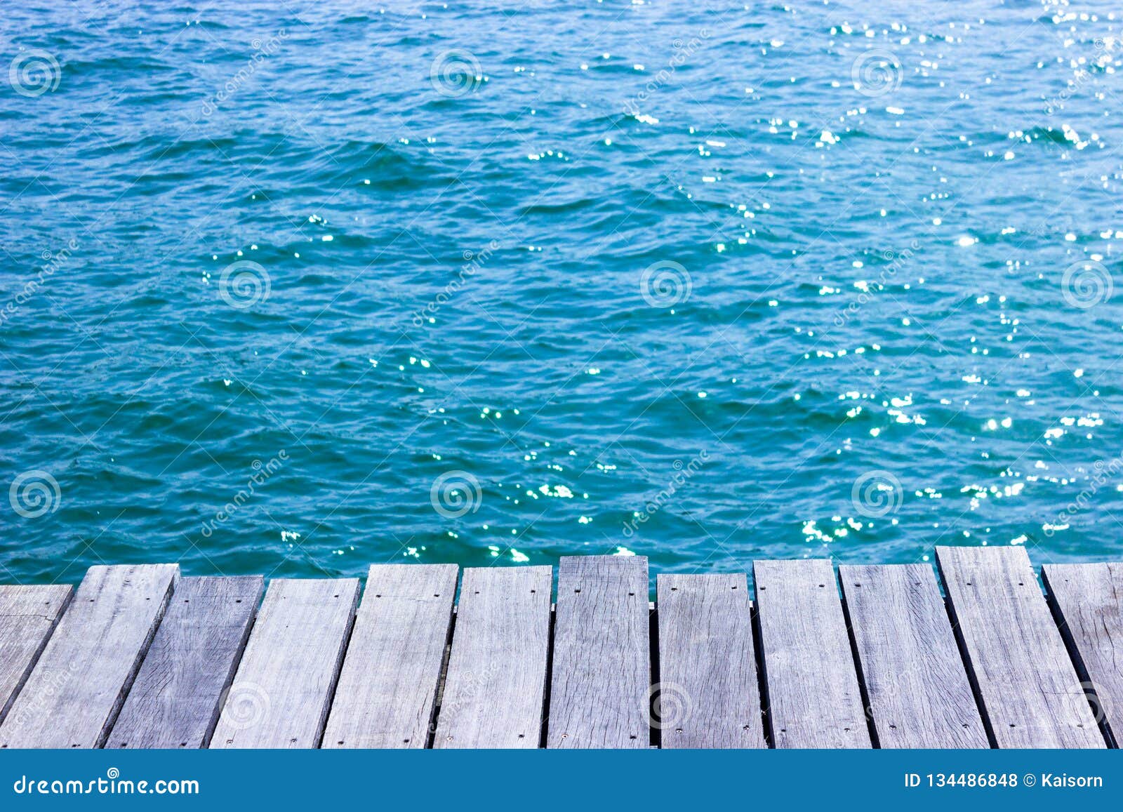 Wooden Table Top with Blue Sea Background Stock Photo - Image of beach ...