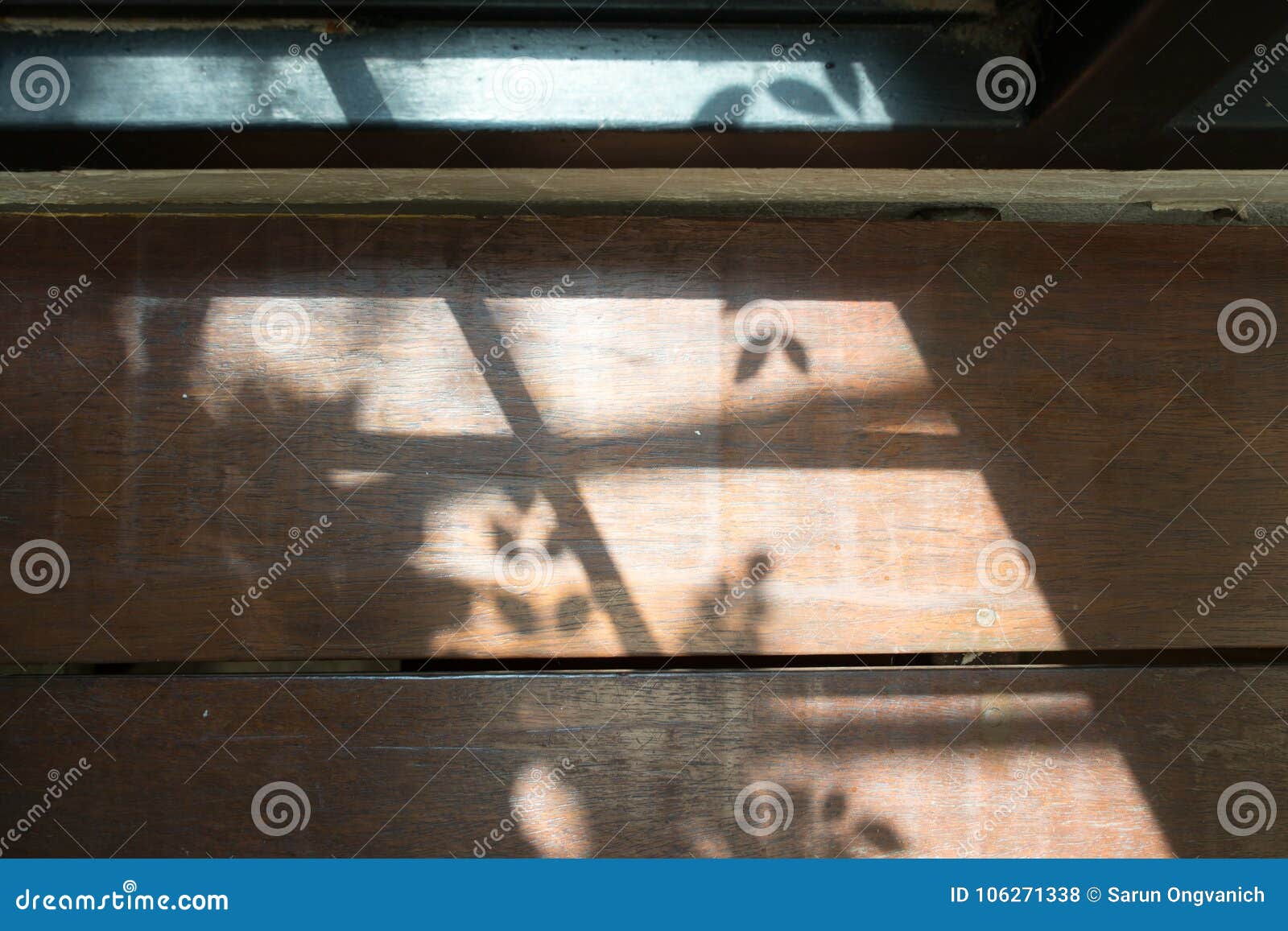 Wooden Table with Light Shadow from Window Stock Photo - Image of ...
