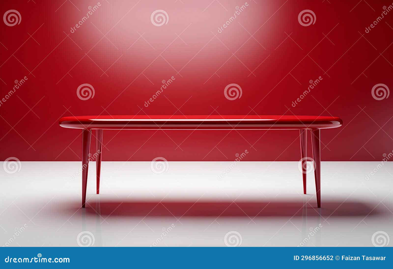 Wooden Table on White Background -Generative Ai Stock Illustration ...
